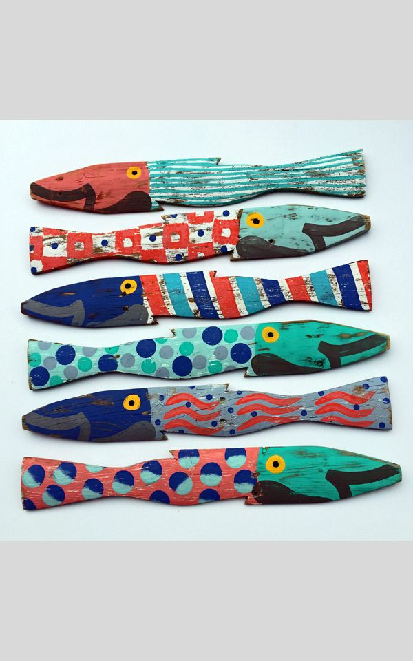 Coastal Painted Fence Fish for Sale - Cottage & Bungalow