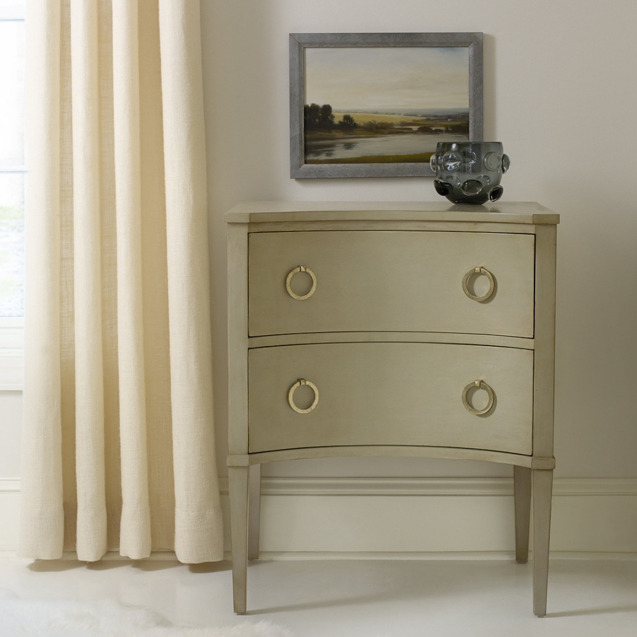 Shop Transitional Concave Side Chest For Your Coastal Home | Coastal ...