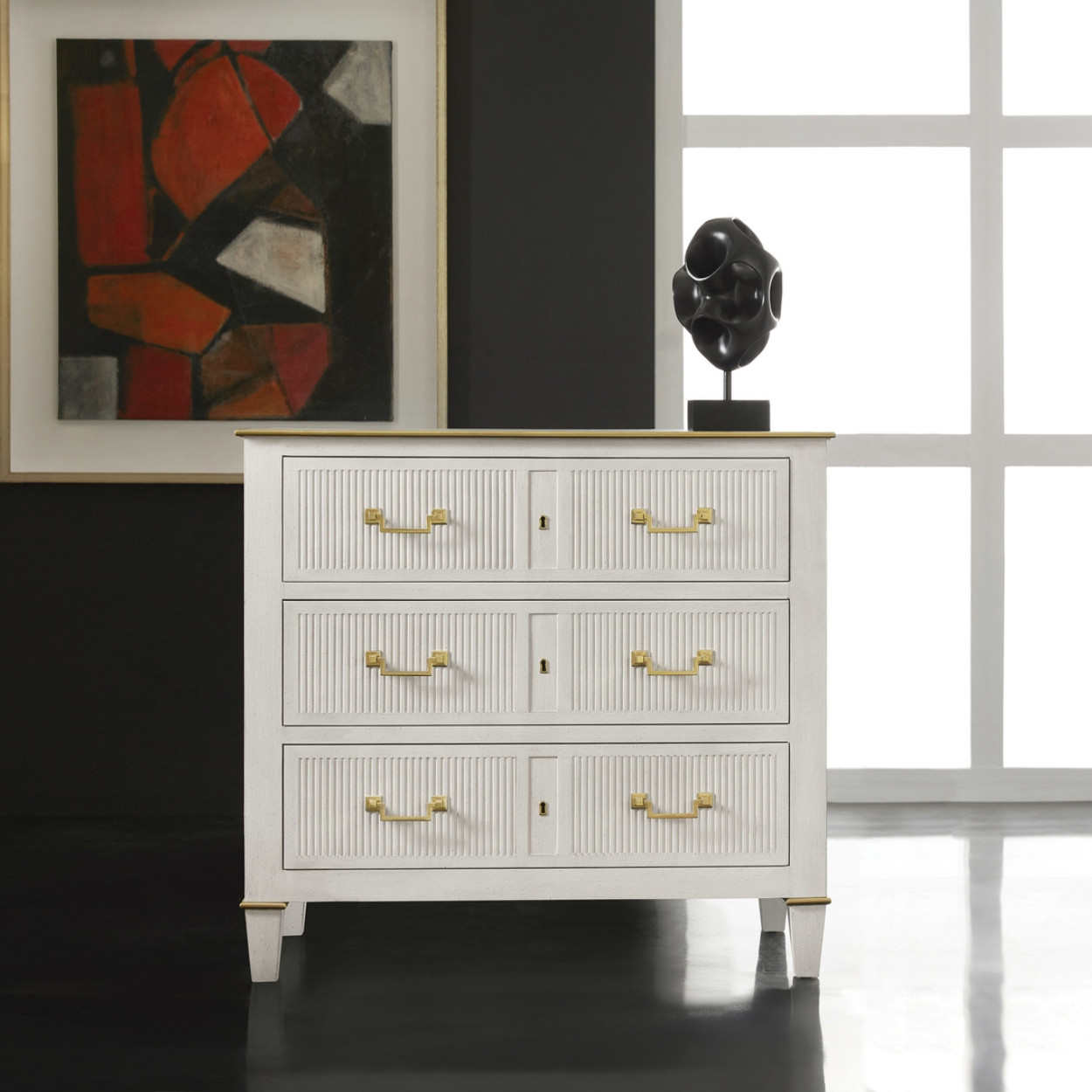 Buy Milan Bedside-White Linen with Grey Accent For Your Coastal Home ...