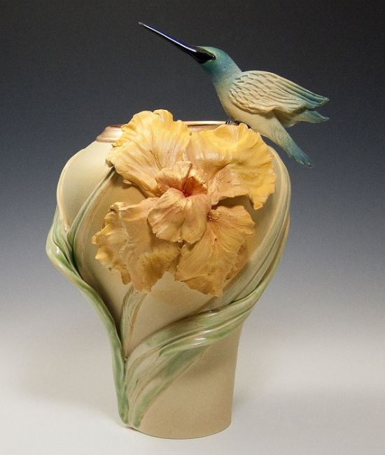 Buy Ceramic Hummingbird Branch Vase For Your Coastal Home | Nautical ...