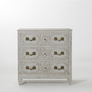 Shop Carved and Painted Three Drawer Chest For Your Coastal Home ...