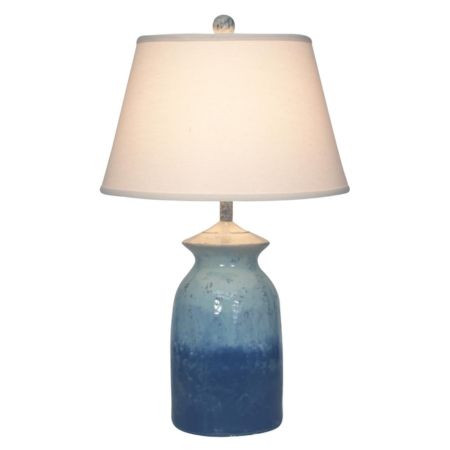 Cottage/Summer Small Pottery Table Lamp