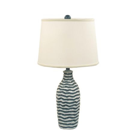Weathered Riverway Short Indented Leaf Table Lamp