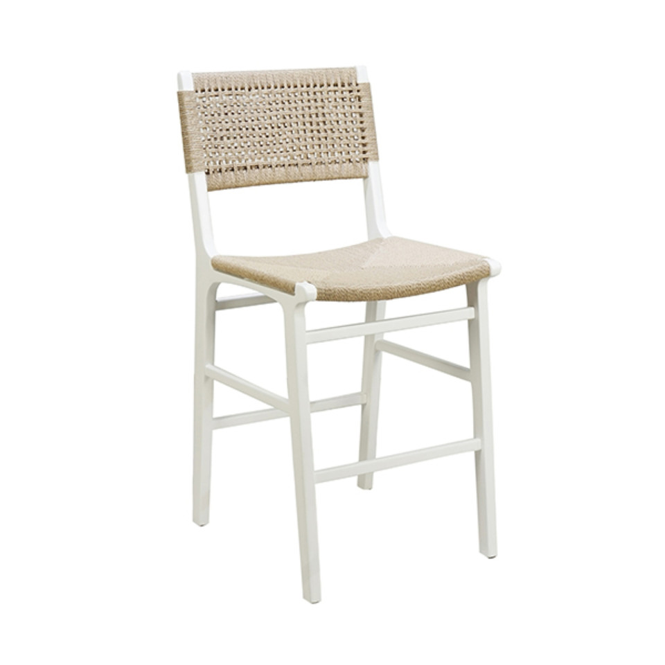 Shop the Astrid White Counter Stool For Your Coastal Cottage | Coastal ...