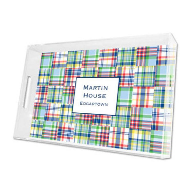 Buy Ann Tile Raspberry Lucite Tray in Three Sizes For Your Coastal Home ...