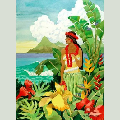 Island Girl beach art print for Sale - Cottage & Bungalow