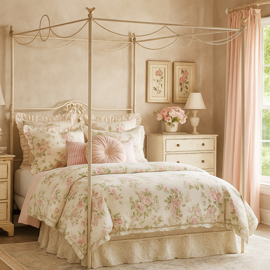 Princess Swag Canopy Bed for Sale - Cottage & Bungalow