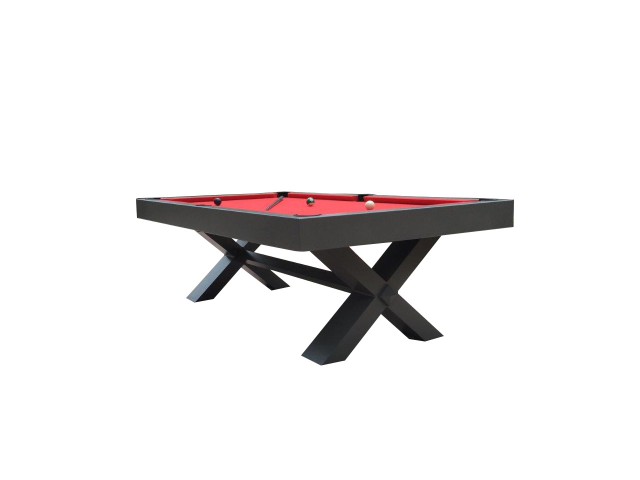 X-Air 8' Outdoor Custom Slate Pool Table – Modern X Legs | Sawyer Twain