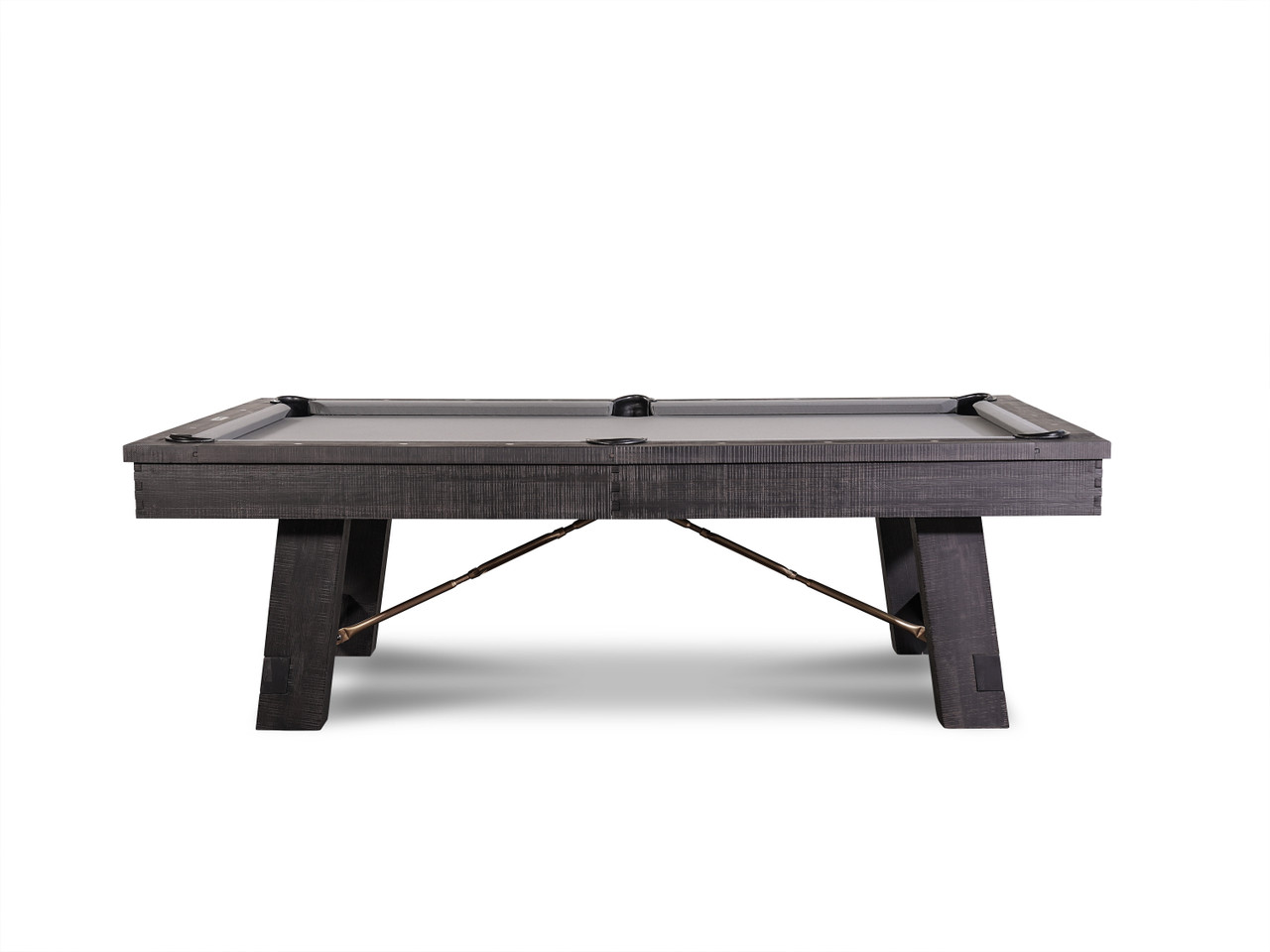Isaac Pool Table by Plank & Hide – Distressed Black & Gold | Exclusive