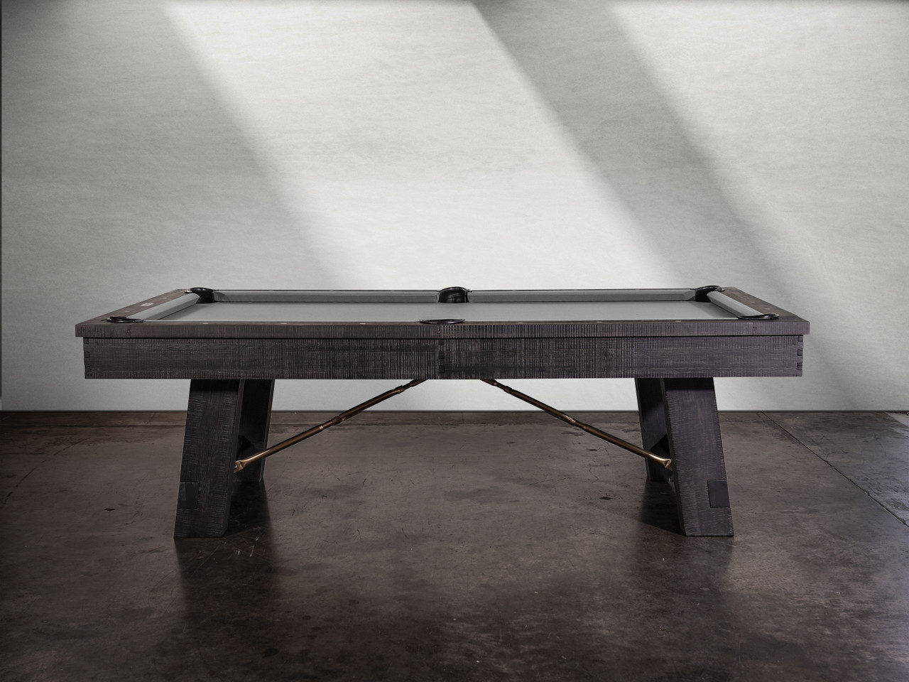 Plank & Hide Isaac Distressed Black Pool Table | Explore Pool Tables ...