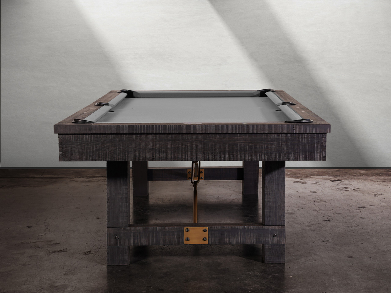 Isaac Pool Table by Plank & Hide – Distressed Black & Gold | Exclusive
