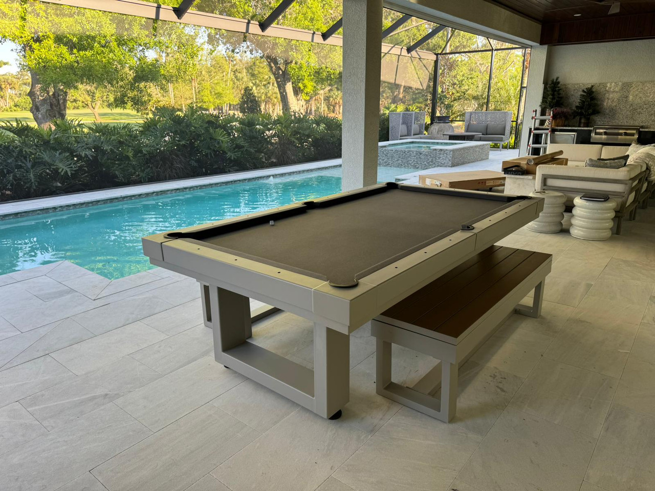 Lanai Outdoor Slate Pool Table in Grey | American Heritage Billiards ...