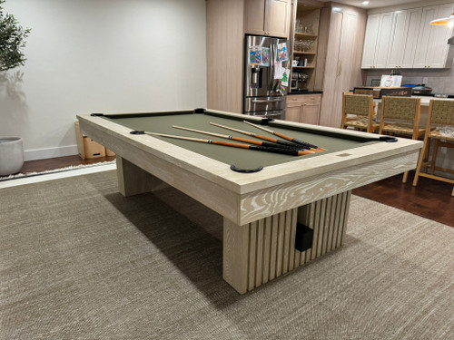 American Heritage Vancouver 8' Slate Pool Table with Reeded Wood Legs ...