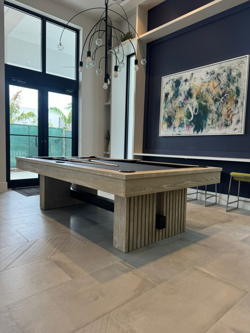 American Heritage Vancouver 8' Slate Pool Table with Reeded Wood Legs ...