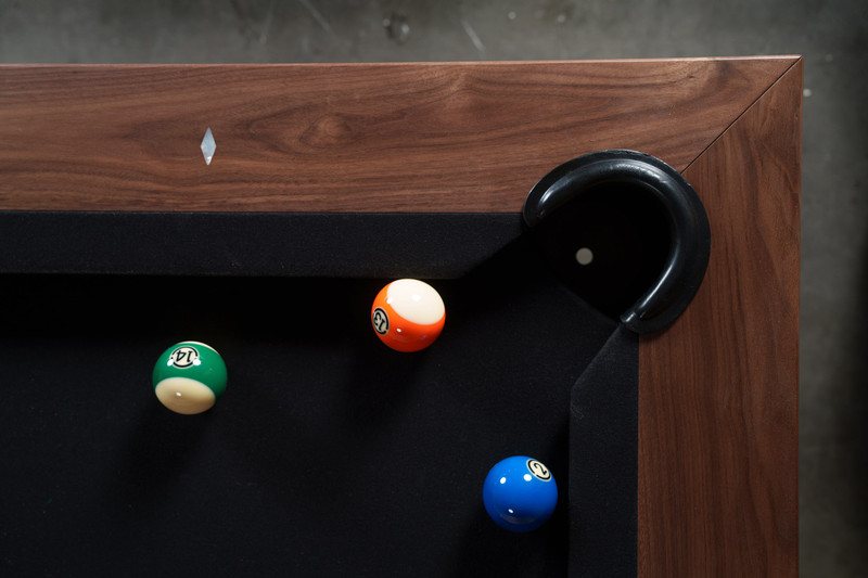 TRON Luxury Steel & Walnut Slate Pool Table | Custom Billiards | Sawyer ...