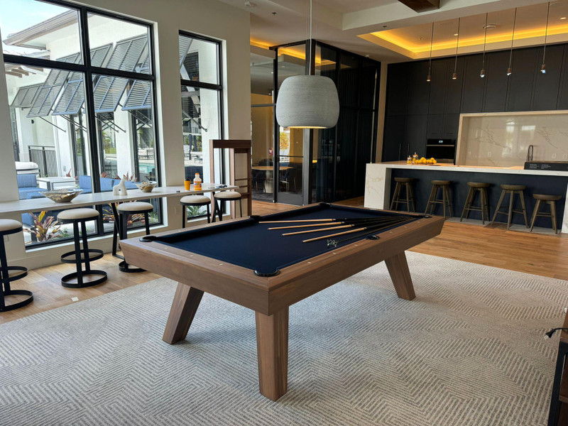 George Pool Table & Shuffleboard Combo in Gray Walnut - Sawyer Twain