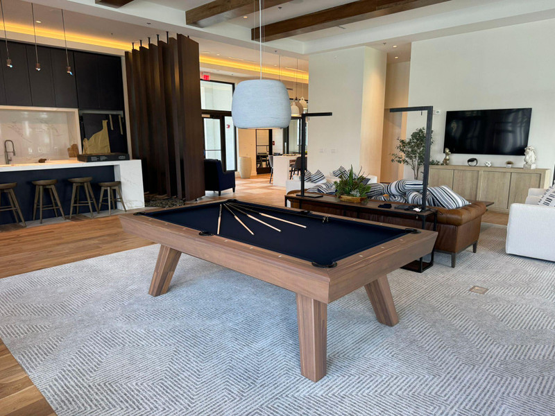 George Pool Table & Shuffleboard Combo in Gray Walnut - Sawyer Twain
