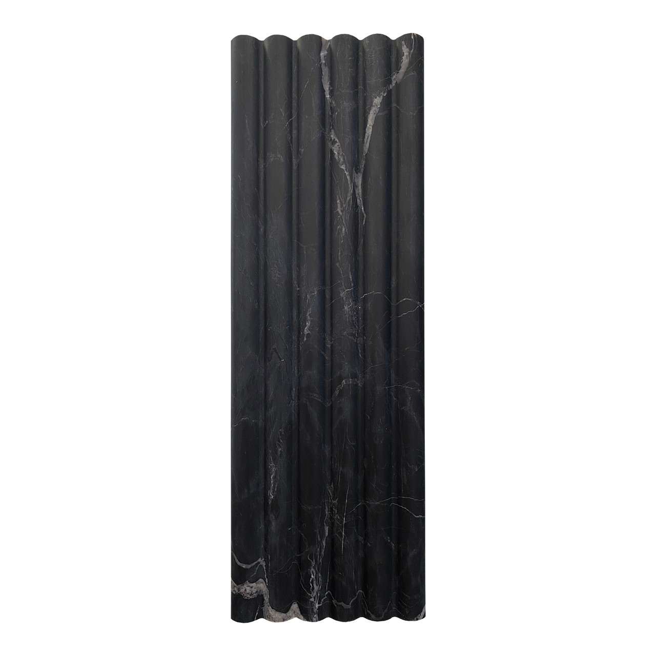 Flute Black Marble 6x24 Tile