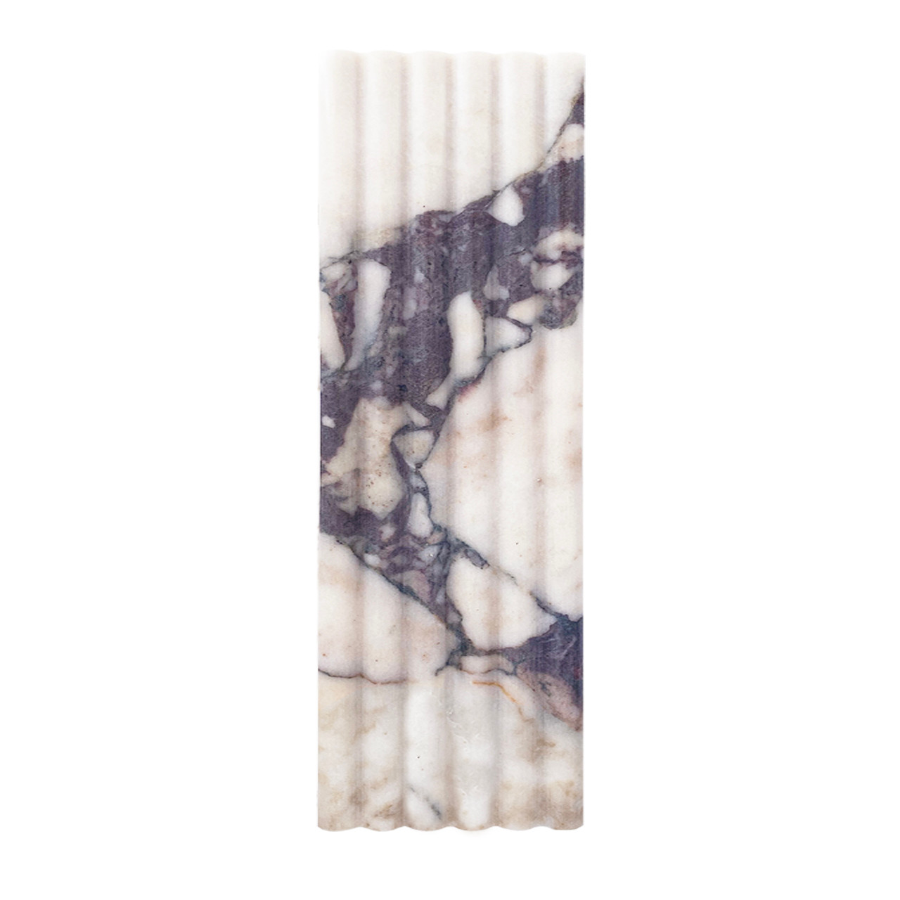 Flute Calacatta Viola Marble 6x24 Tile Honed