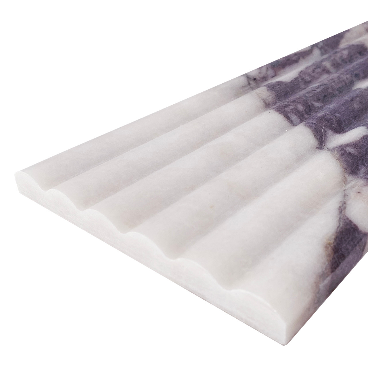 Flute Calacatta Viola Marble 6x24 Tile Honed
