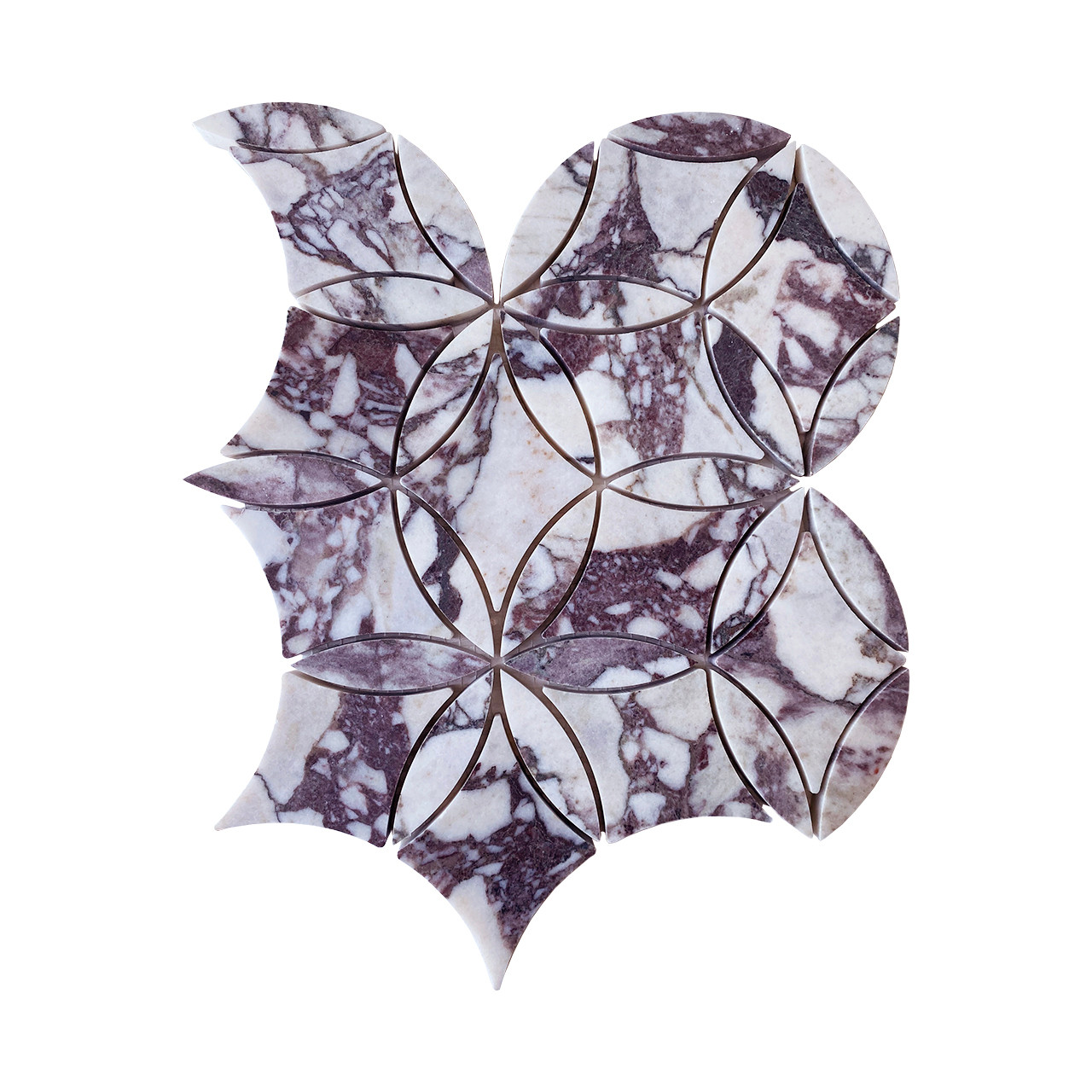 Calacatta Viola Marble La Fleur Mosaic Tile Honed