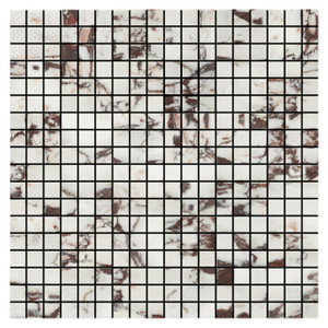 Calacatta Viola Marble 5/8x5/8 Mosaic Tile Honed