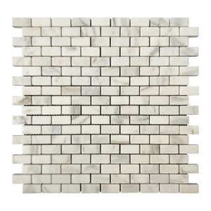 Calacatta Marble Mini Brick Mosaic Tile