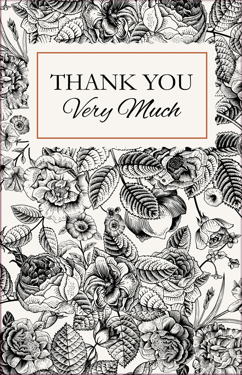 96739 six thank you greeting cards with six envelopes - Stockwell Greetings