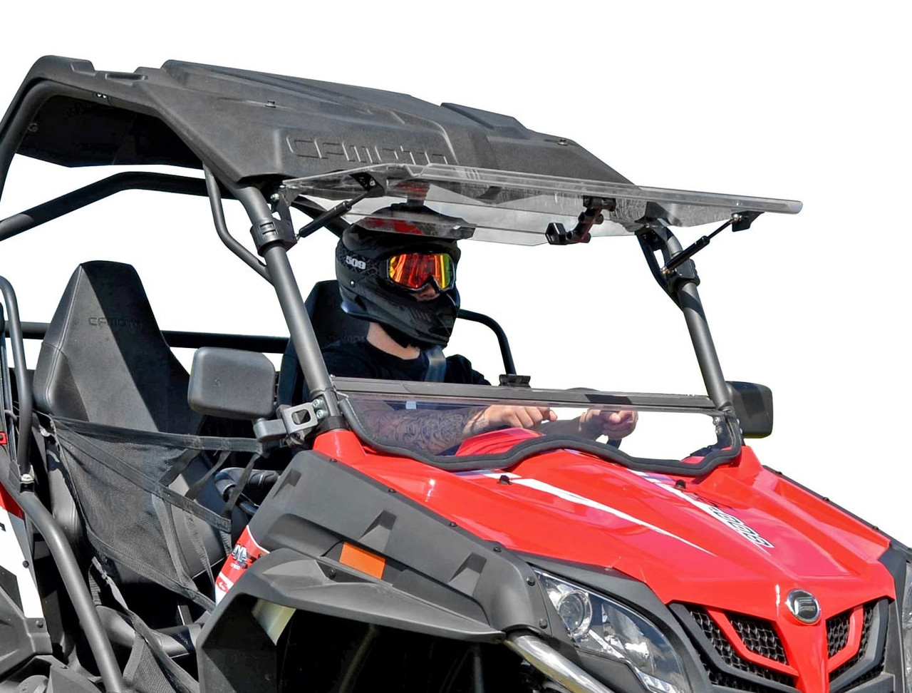 CF Moto U-Force 1000 Scratch Resistant Folding Windshield | UTV HQ