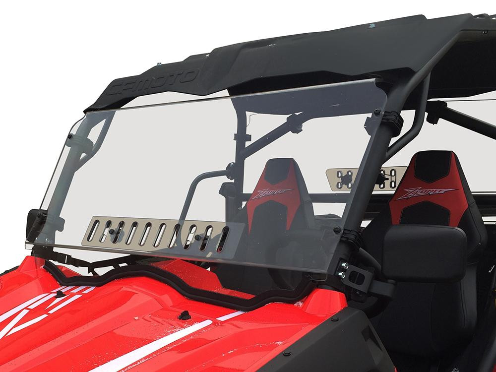 CF Moto Z-Force Full Venting Scratch Resistant Windshield | UTV HQ