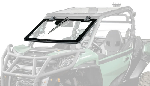 Can-Am Commander MaxDrive Power Flip Glass Windshield | UTV HQ