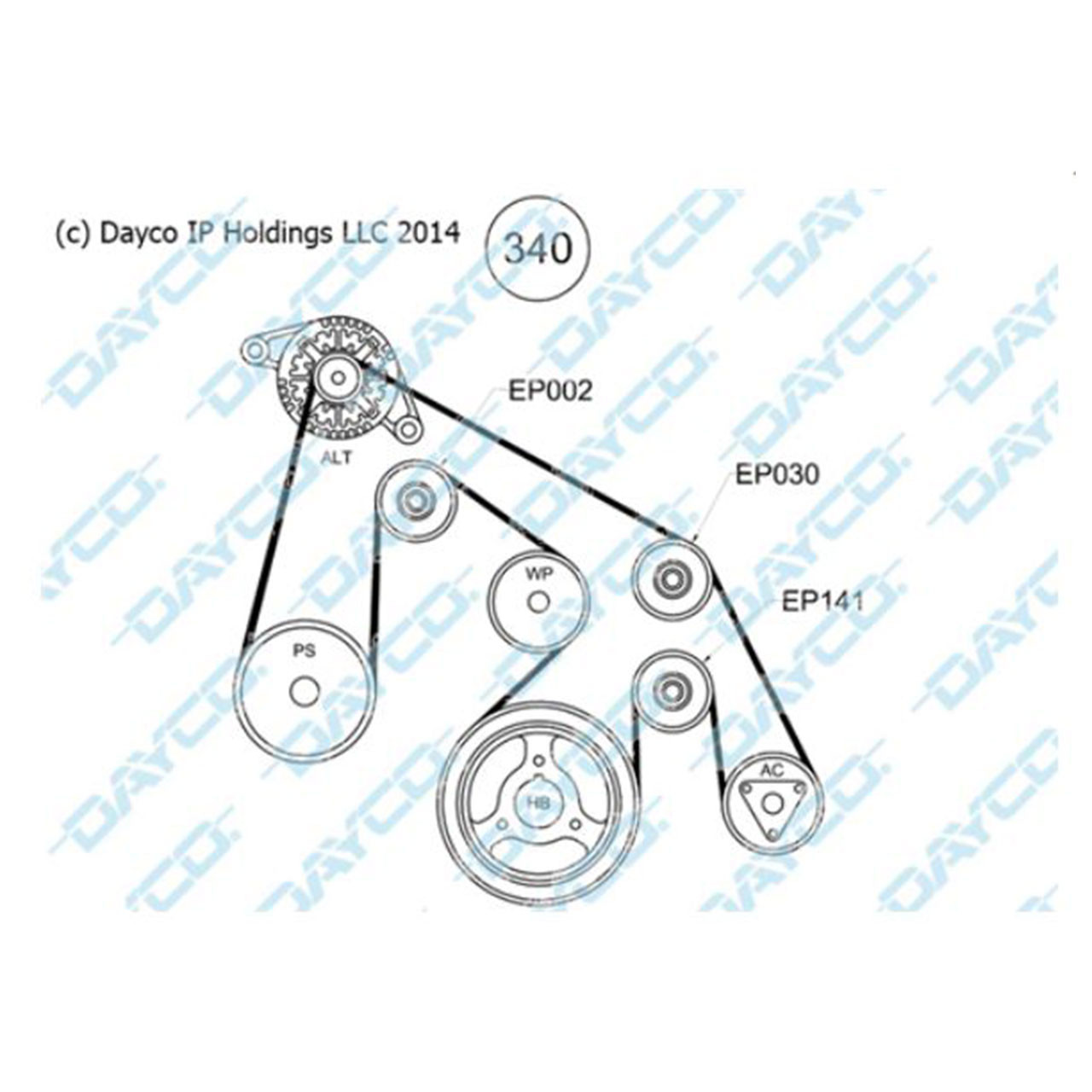 Belt & Nuline Pulley Kit for Holden Commodore 3.8L with V6 Eng
