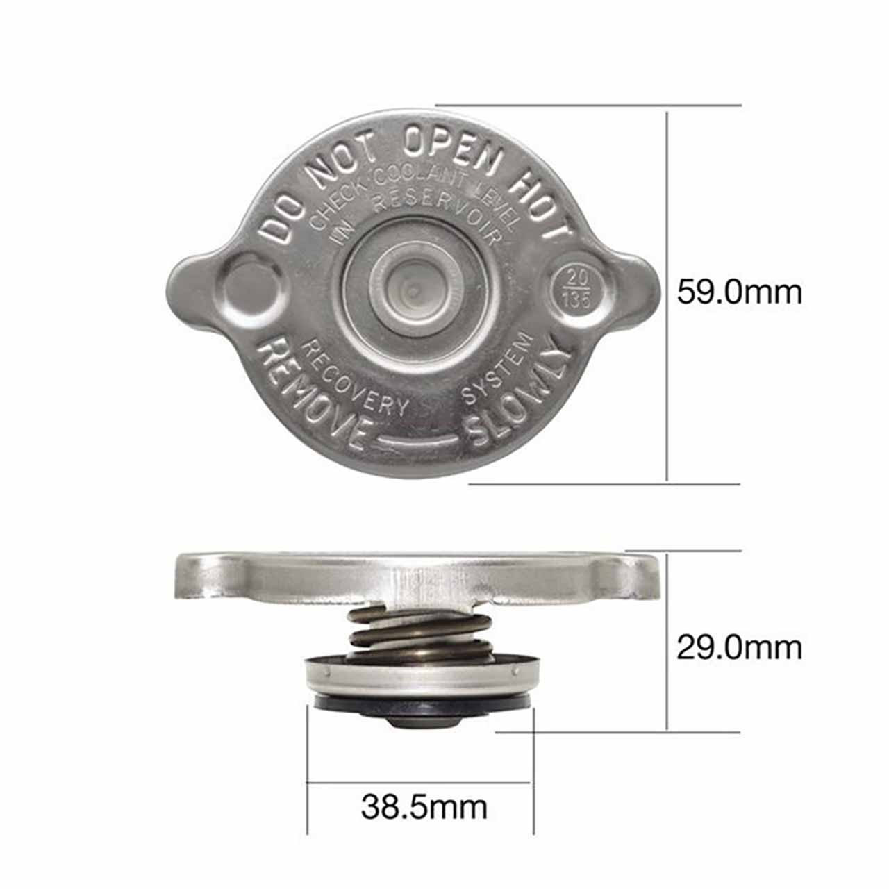 CA1390 Tridon Metal Radiator Recovery Cap 13PSi 90kPa Standard Bayonet ...