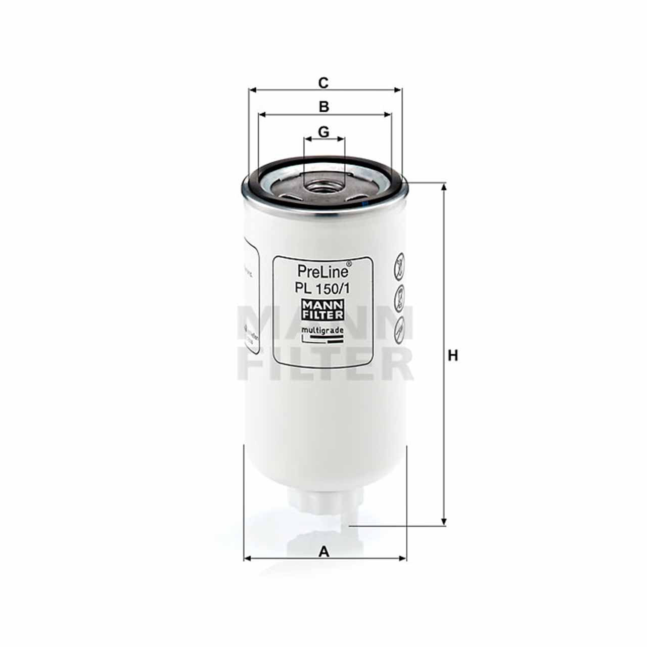 MANN-Filter Replacement Filter Element for PreLine 150