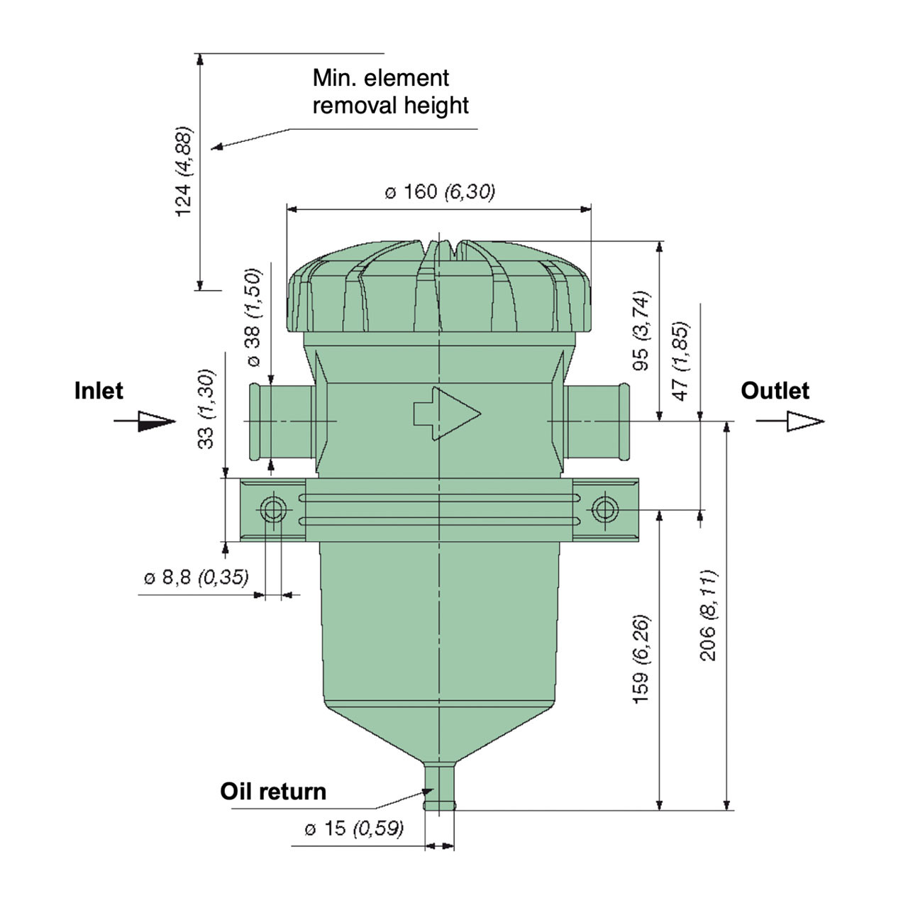 3931070700 Mann Provent 400 Crankcase Breather / Catch Can Separator