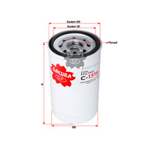 Sakura Full Flow Spin-on Oil Filter C-7988 Cross Ref: Filter JX85100C ...