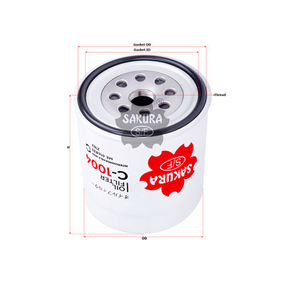 Sakura Full Flow Spin-on Oil Filter C-5102 Cross Ref: 26540347 ...