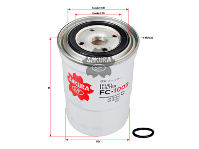 Sakura Spin-On Fuel Filter FC-8002 Equivalent to Ryco Z169A