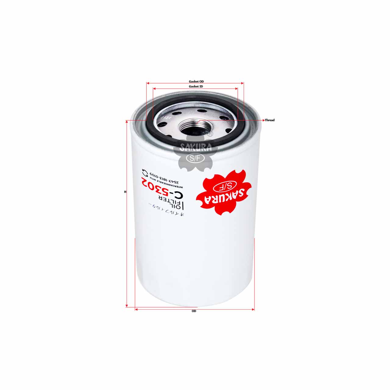 Sakura Oil Filter C-5302 - Western Filters