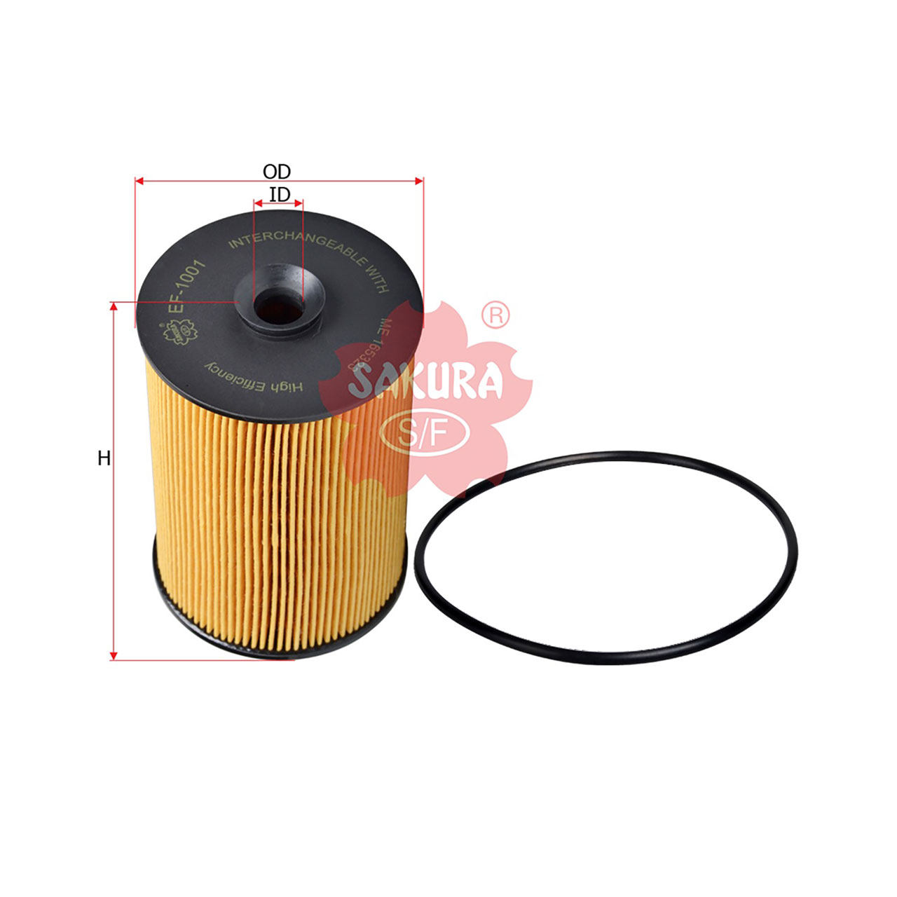 Sakura Fuel Filter Element EF-1001 Cross Ref: ME165323 - Western Filters