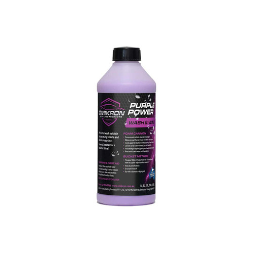 Purple Power Wash & Wax - PH Neutral Wash With A Very High Foam 1L Omikron