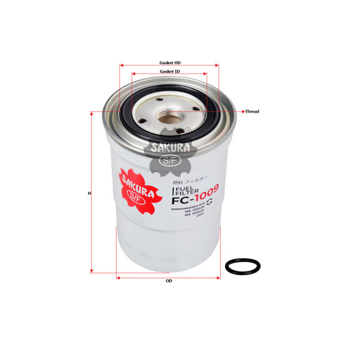 Sakura Spin-On Fuel Filter FC-1009 Cross Ref: ME132525 - Western Filters