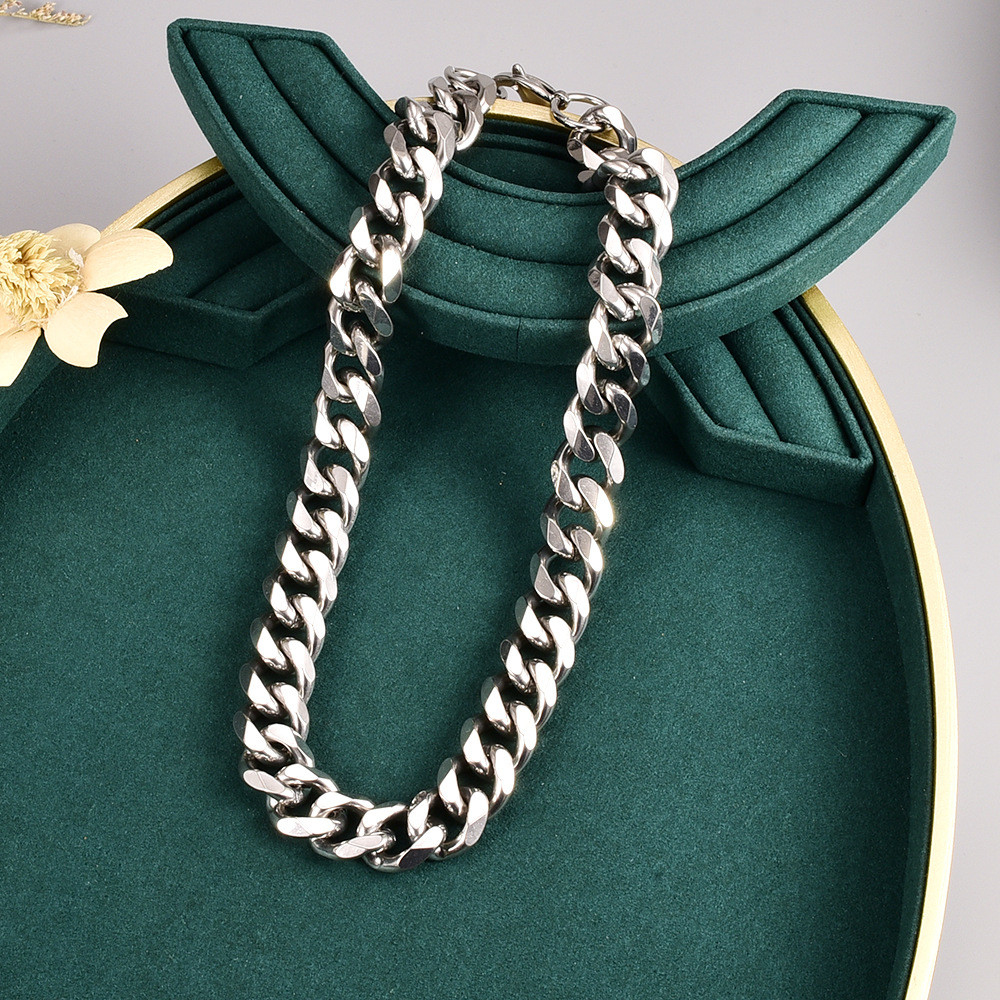 Stainless Steel Cuban Chain Necklace - Menta fine jewelry