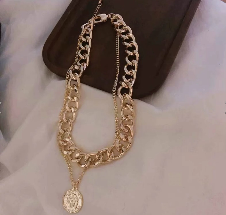 Cool Girl Thick Chain Necklace Short Clavicle Chain - Menta fine jewelry