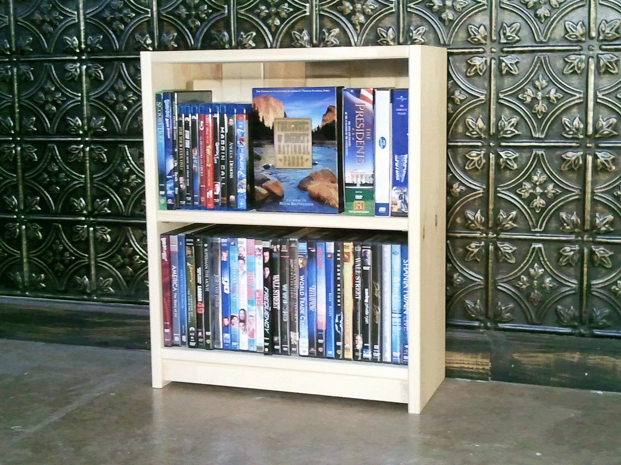 CD/DVD Bookcase Paperback Novel Shallow Depth Bookcase