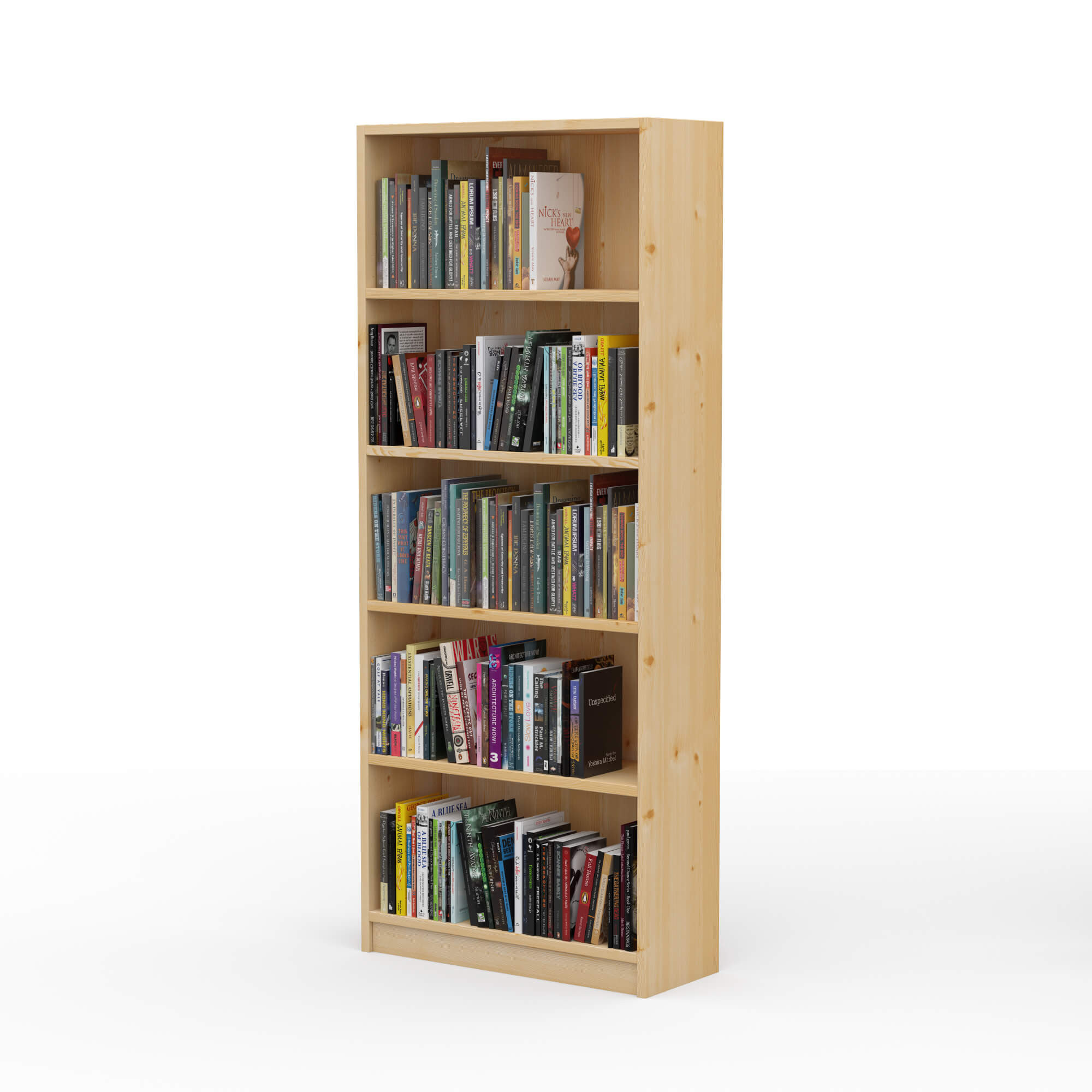 Real Wood Contemporary Bookcases made from Nordic Pine.