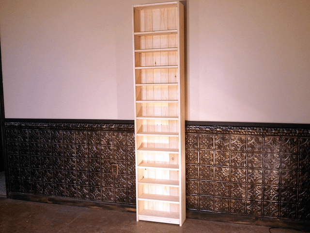 CD/DVD Paperback Novel Shallow Depth Bookcase