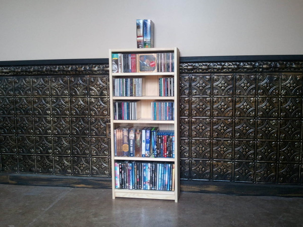 CD/DVD Bookcase Paperback Novel Shallow Depth Bookcase