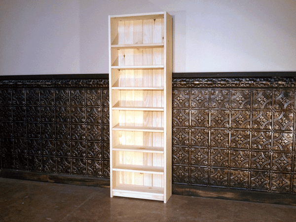 56"H CD/DVD Paperback Shallow Depth Bookcase