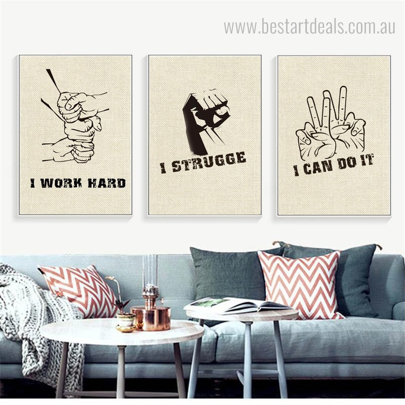 Buy New Do Work Hard Canvas Print Wall Art Decor.